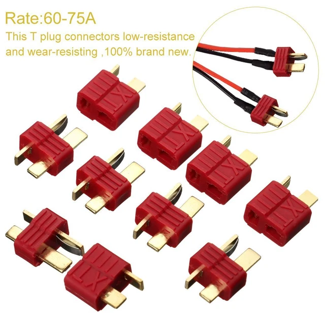 MALE&FEMALE DEANS CONNECTORS T-plug Specifications T Plug Battery Wire ...