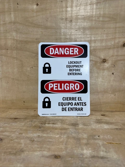 16 PACK LOCKOUT Tagout Setup Maintenance Bilingual OSHA Danger Sign ...