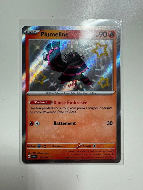 CARTE POKÉMON PLUMELINE 113/091 Shiny EV4.5 PAF Destinées à Paldea NEUF EUR 4,50 - PicClick FR