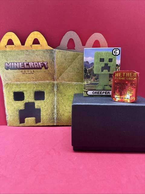2025 MCDONALD'S MINECRAFT Movie Happy Meal Toy #6 Creeper & Box/ Sauce ...