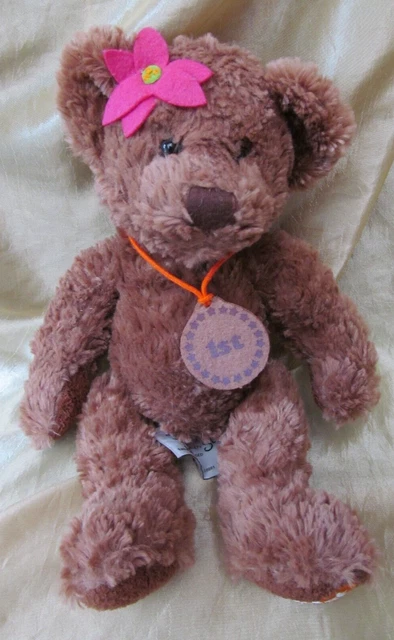 EASYJET LILY TEDDY Bear Limited Edition Pink Flower & 1st Medal Easy ...