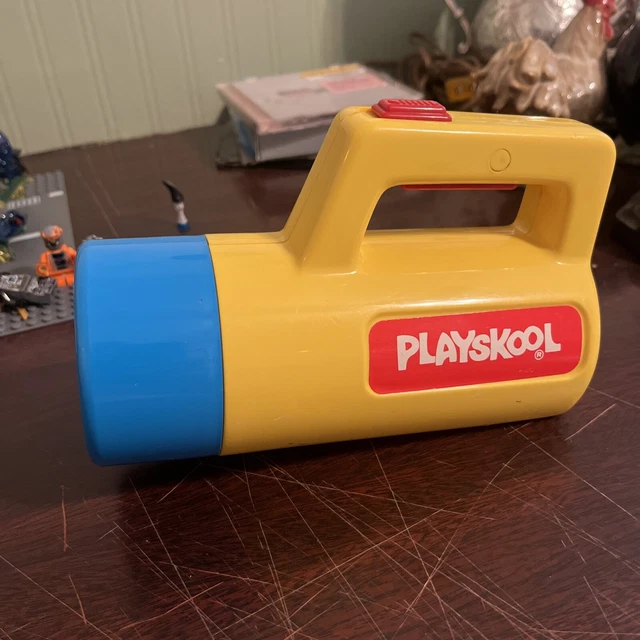 PLAYSKOOL VINTAGE YELLOW/BLUE/RED Flashlight - Clear Bulb w/ Red ...