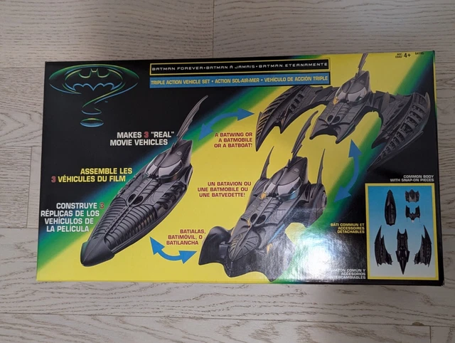 KENNER BATMAN FOREVER 1995 3 In 1 Batmobile Batwing Plane And Batboat ...