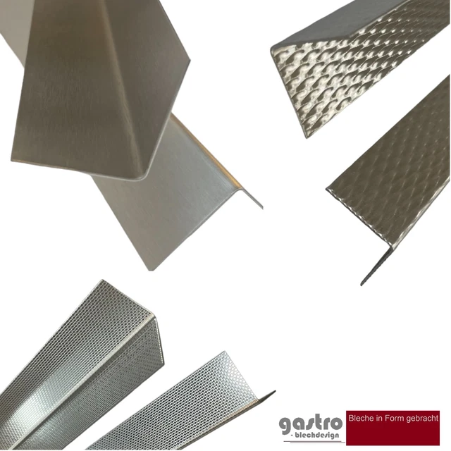 EDELSTAHL WINKELBLECH V2A 55x55 L-Profil Winkelprofil Leisten V2A L ...