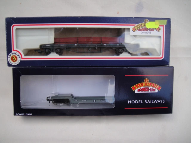 BACHMANN HO/OO SCALE 45 Ton Bogie Well Wagon and 30 Ton Bogie with ...