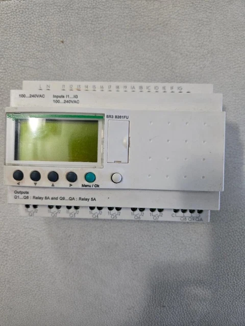 USED ..SCHNEIDER SR3B261FU Zelio Logic SR3 Modular Compact Smart Relay ...