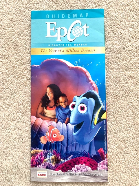 EPCOT PARK MAP Walt Disney World Theme Park Maps Florida £2.24 ...