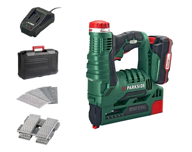 PARKSIDE AKKU-TACKER PAT 20 LI A1 ohne Nägel Integrierte LED mit Akku B ...