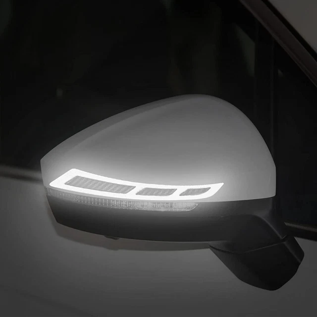 2× REFLECTIVE CARBON Fiber Car Side Mirror Warning Decal Stickers ...