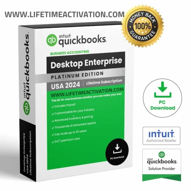 INTUIT QUICK BOOKS Desktop Enterprise Solutions 2024 - License[Read ...