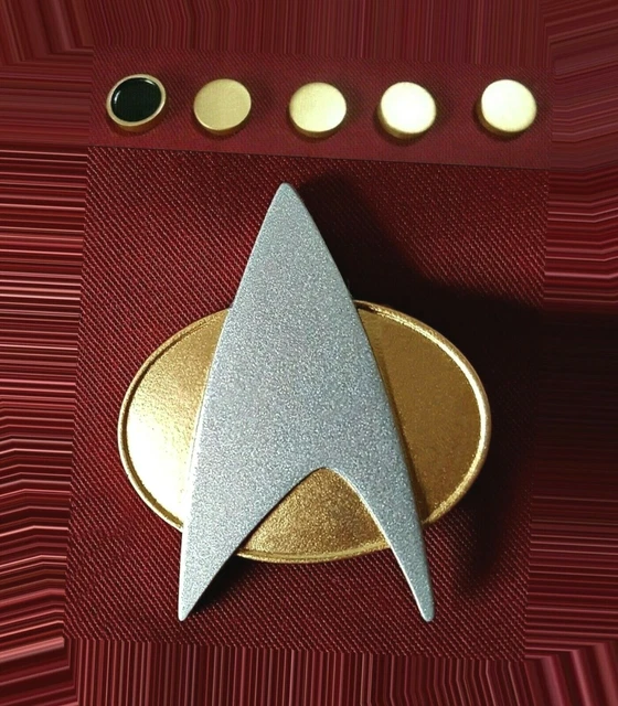 STAR TREK THE Next Generation Uniform Communicator Pin Rank Pip Badge ...