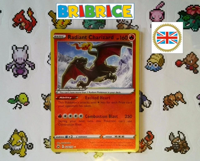 POKEMON CARD RADIANT Charizard Dragonfly Radiant Zenith 20/159 SHINY EN ...