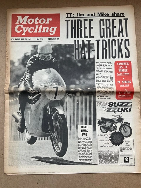 MOTOR CYCLING - 26 June 1965 - TT Reports, Yamaha 125 Racer - Vintage ...