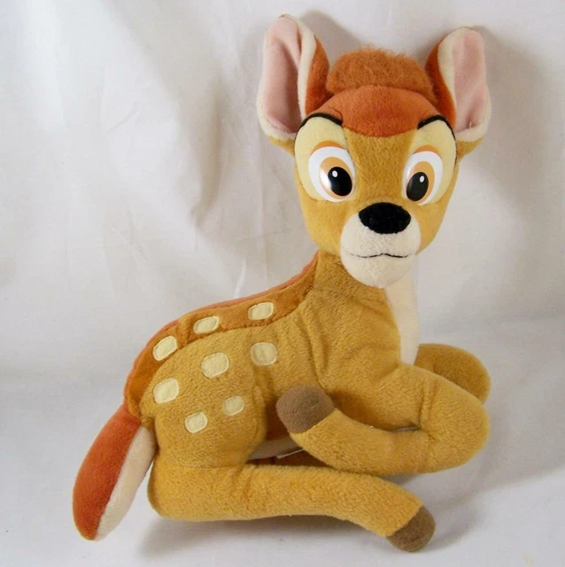DISNEY CLASSIC BAMBI Plush Deer Applause 10" Tall Sitting Laying Medium ...