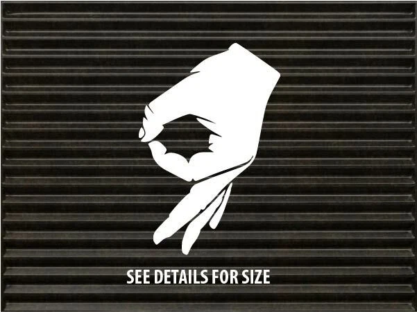 MADE YOU LOOK HAND Decal Sticker Drift Honda Toyota OK Funny JDM car ...