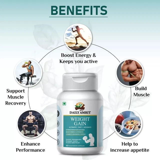 BODY GROW FAST Weight Gain Pills Muscle Gainer WEGHT GAIN 60 CAPSULES ...