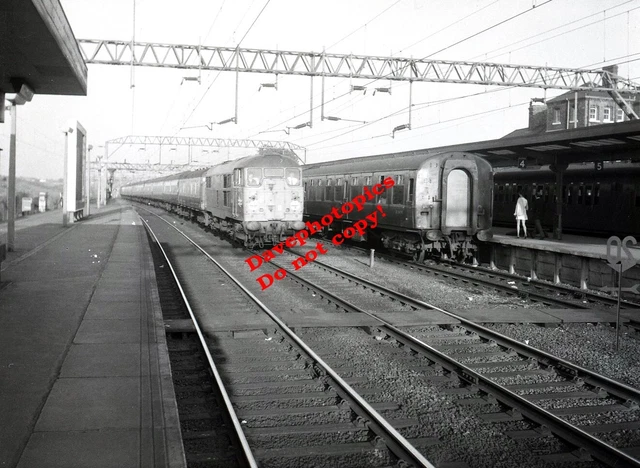 B&W TRAIN / Railway Negative (6x4cm) Manningtree Station with D5629 ...