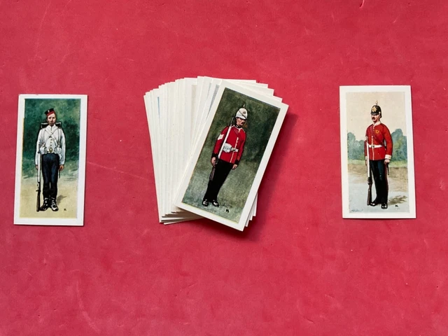 BRITISH UNIFORMS OF 19th CENTURY - COMPLETE SET 25 VINTAGE TRADE CARDS ...