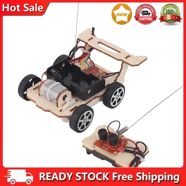 WOODEN RC CAR Kit DIY Vehicle Model Teaching Learning STEM Project for ...