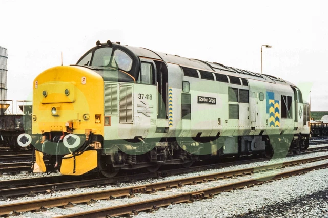 UK DIESEL TRAIN Railway Photograph Of Class 37 Loco 37418. Rm37-1265 £1 ...