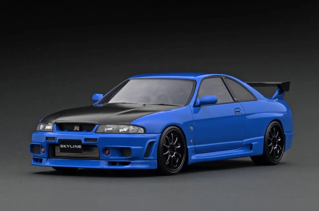 1/18 ALLUMAGE MODÈLE Nissan Skyline GT-R R33 400 R en Bleu 2780 EUR 386 ...