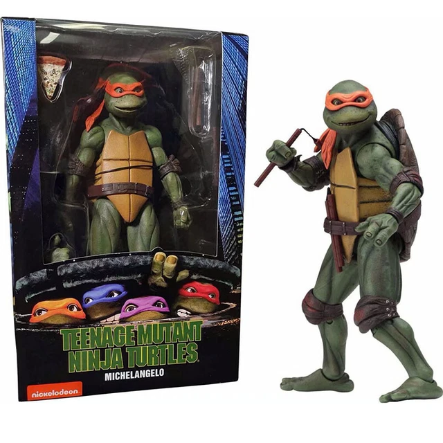 NECA MICHELANGELO TEENAGE Mutant Ninja Turtles TMNT 7" Figure 1990 ...