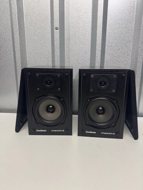 GOODMANS MAXIM 2 Bookshelf Speakers Retro Hi-Fi Stereo Classic UK Audio ...