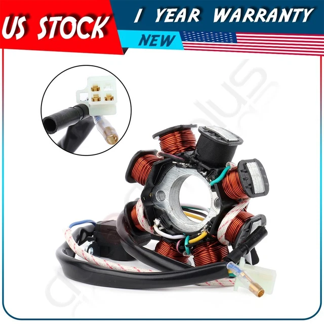 NOUVEAU STATOR MAGNÉTO à 8 bobines pour scooter cyclomoteur GY6 50cc ...