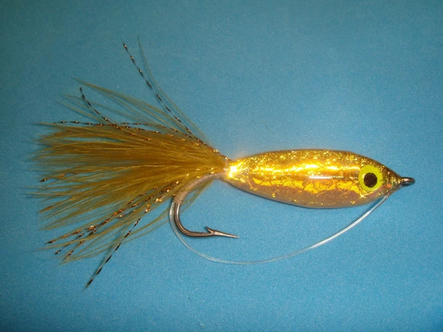 FLY FISHING FLIES - Gold EPOXY PRYZM MINNOW size #2 (6 pcs.) $6.99 ...