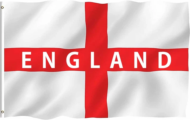 ENGLAND FLAG 5FT X 3FT St George Cross National Flags English Eyelets ...