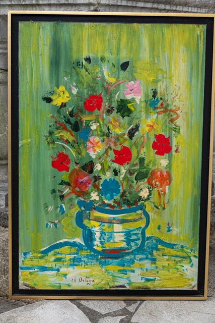 TABLEAU DE CHARLES Ortega Huile sur toile signée "Bouquet de Fleurs" EUR 800,00 - PicClick FR