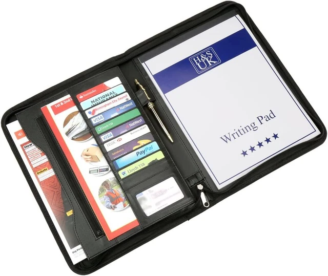 HGV DRIVERS TACHO Organiser A4 Portfolio Zipped Card Holder Writing Pad ...