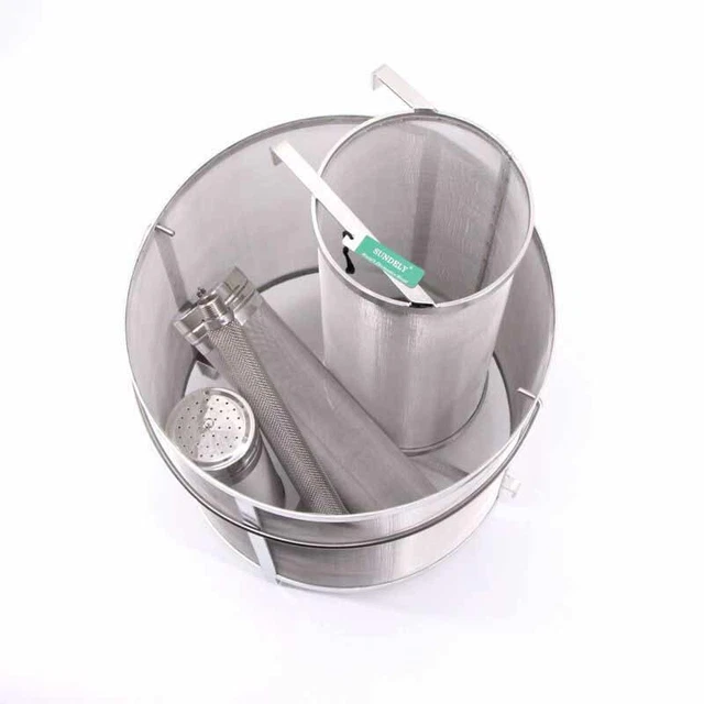 UK BEER WINE Brewing Mesh Filter Strainer Grain Basket Dry Hop Hopper ...