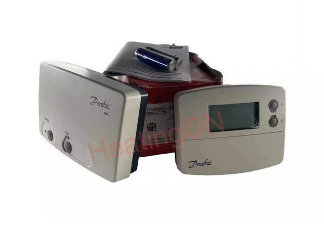 Danfoss Tp5000si Rf Rx1 Wireless Programmable Thermostat And Receiver 087n791400 £163 89 Picclick Uk