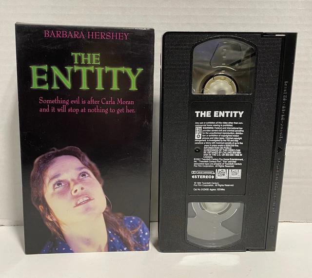 THE ENTITY VHS Tape 1993 Barbara Hershey Horror Movie Demons Movie £11. ...