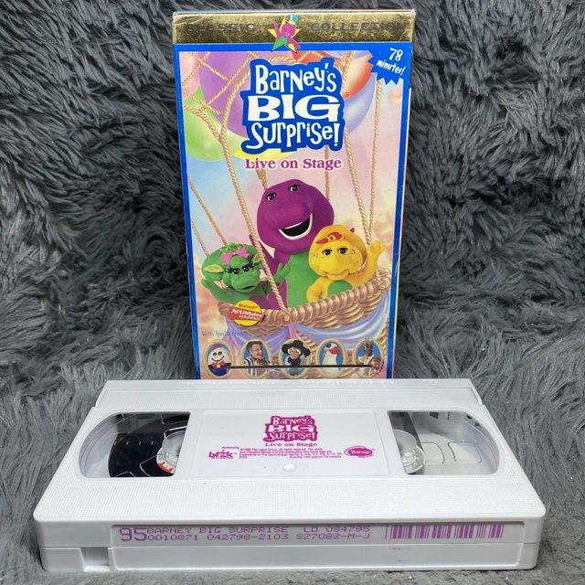 BARNEY'S BIG SURPRISE: Live On Stage VHS Tape 1998 Musical Kids Sing ...