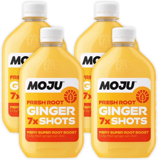 MOJU GINGER DOSING Bottles (4 X 420Ml Pack, 28 Shots Total) Immune ...