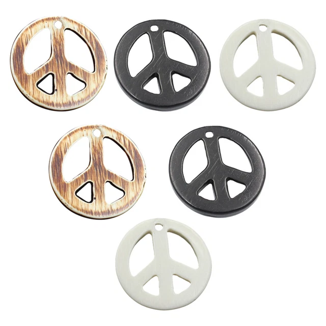 6PCS HOPE PEACE Necklace Chain Necklace Peace Symbol Pendants Peace ...