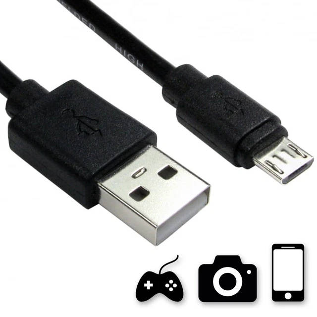 USB 2.0 TYPE A TO MICRO B CABLES Mobile Phone Camera Data Transfer ...