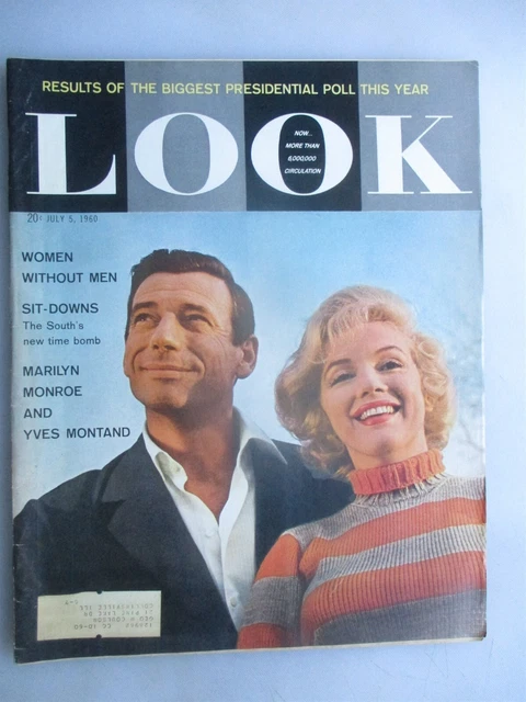 LOOK MAGAZINE - July 5, 1960 Marilyn Monroe & Yves Montand £15.79 ...