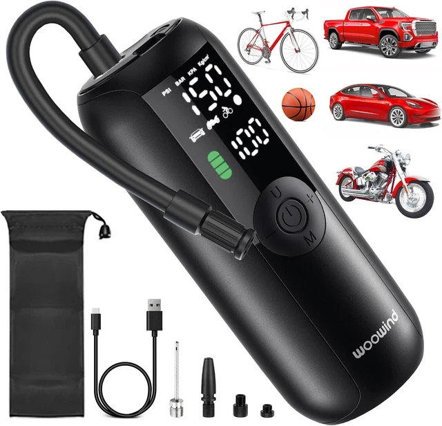 PORTABLE TYRE INFLATOR Air Compressor 150 PSI Digital Pump USB ...