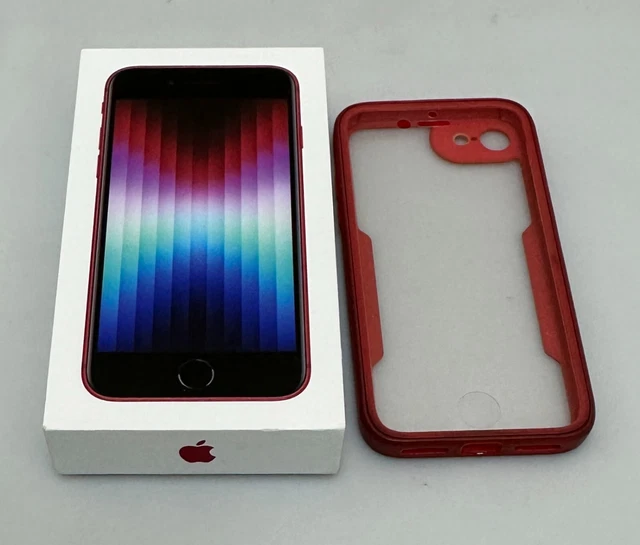 APPLE IPHONE SE 3Rd Gen 2022 64Gb Unlocked Functions Perfect Product Red Boxed £199.99 - PicClick UK