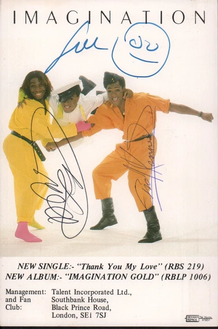 IMAGINATION (80'S POP Group) Thank You My Love / Imagination Gold card ...