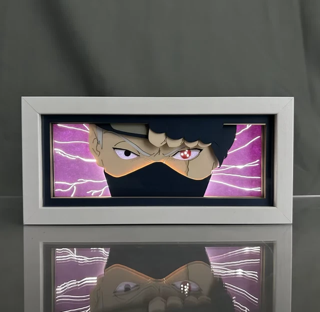 NARUTO SHIPPUDEN HATAKE Kakashi Sharingan LED Light Box Anime Decor ...