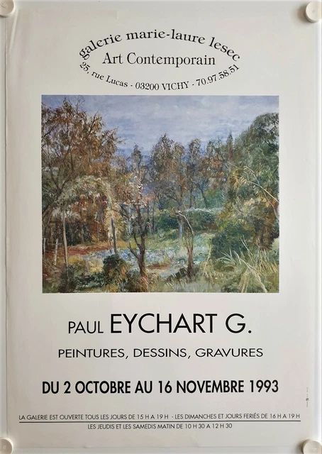 AFFICHE PAUL EYCHART G. 1993 Exposition Galerie Marie-Laure Lesec ...