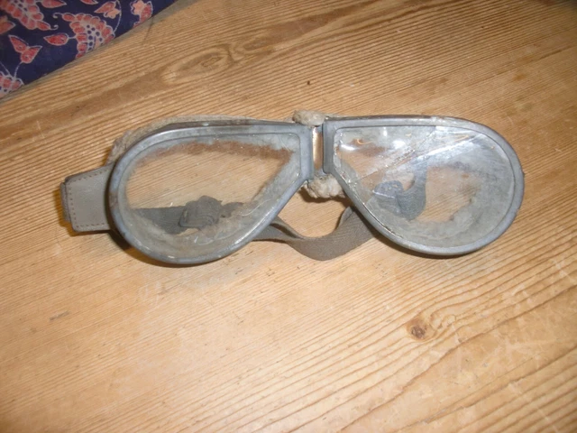 WW2 GOGGLES RAF Tank Crew Dispatch Rider British Army Military Cloth ...