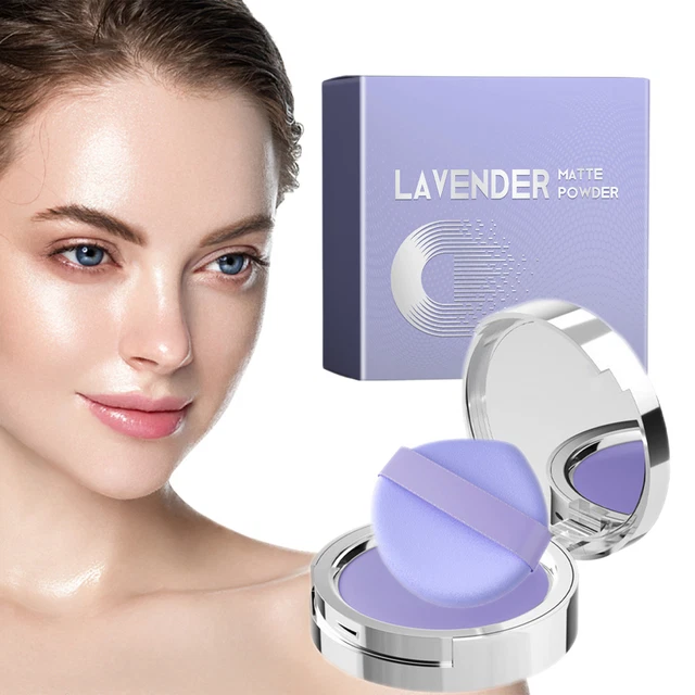 LAVENDER MATTE POWDER Oil Control Face Pressed Powder Makeup Setting ...