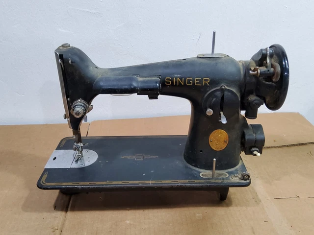 VINTAGE SINGER SEWING MACHINE 201-2, #AH496404 For Repair Simanco USA ...