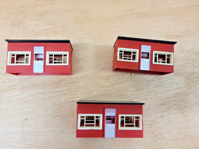 3 X HORNBY/TRIANG Brown Island Platform Waiting room R472 *** VINTAGE ...