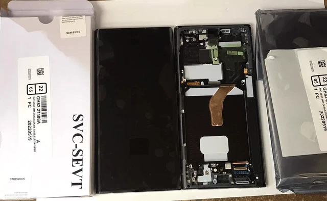 GENUINE OLED SAMSUNG Galaxy S22 Ultra 5G S908 LCD Screen Display ...